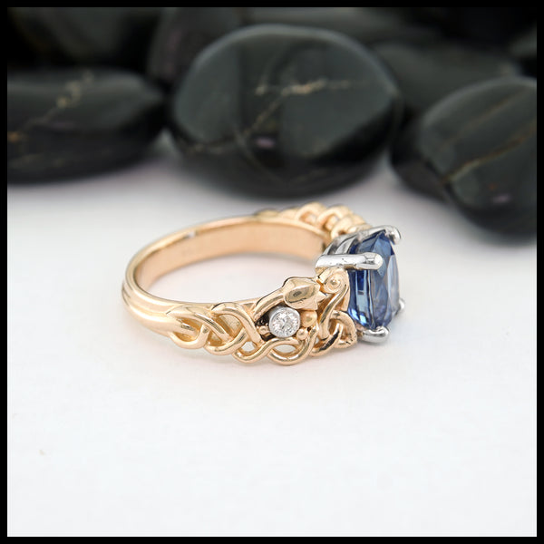 Custom Sapphire and Diamond Ring | Walker Metalsmiths