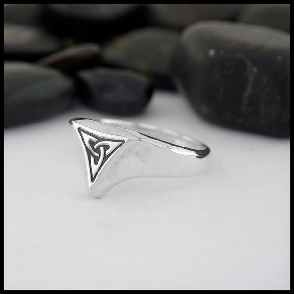Large Trinity Knot Ring in Silver | Walker Metalsmiths