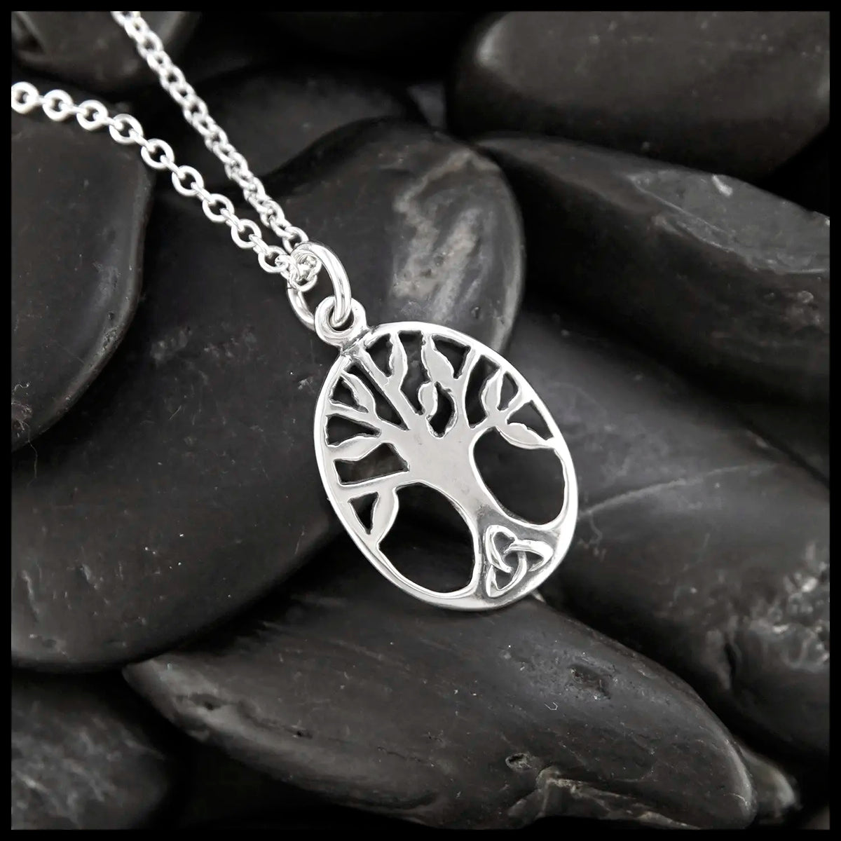 Oval Family Tree Pendant in Sterling Silver – Walker Metalsmiths