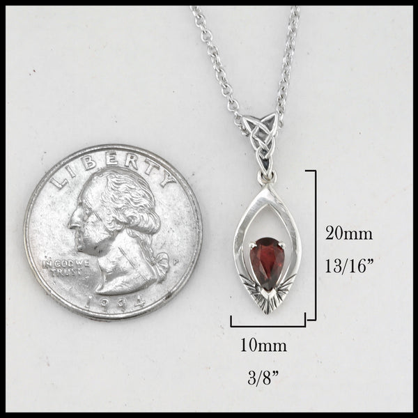 Sterling Silver Pendant with Spinel | Walker Metalsmiths