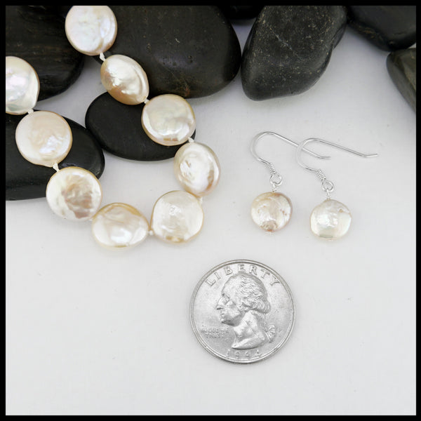 Peach Coin Pearl Necklace | Walker Metalsmiths