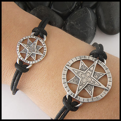 Celtic Compass Bracelet with Trinity Knots in Sterling Silver – Walker ...