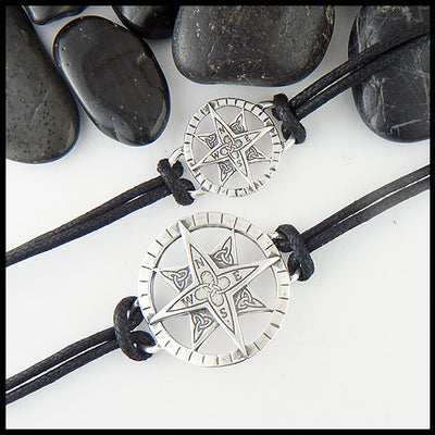 Celtic Compass Bracelet with Trinity Knots in Sterling Silver – Walker ...