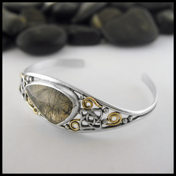 Rutilated Quartz Cuff Bracelet | Walker Metalsmiths