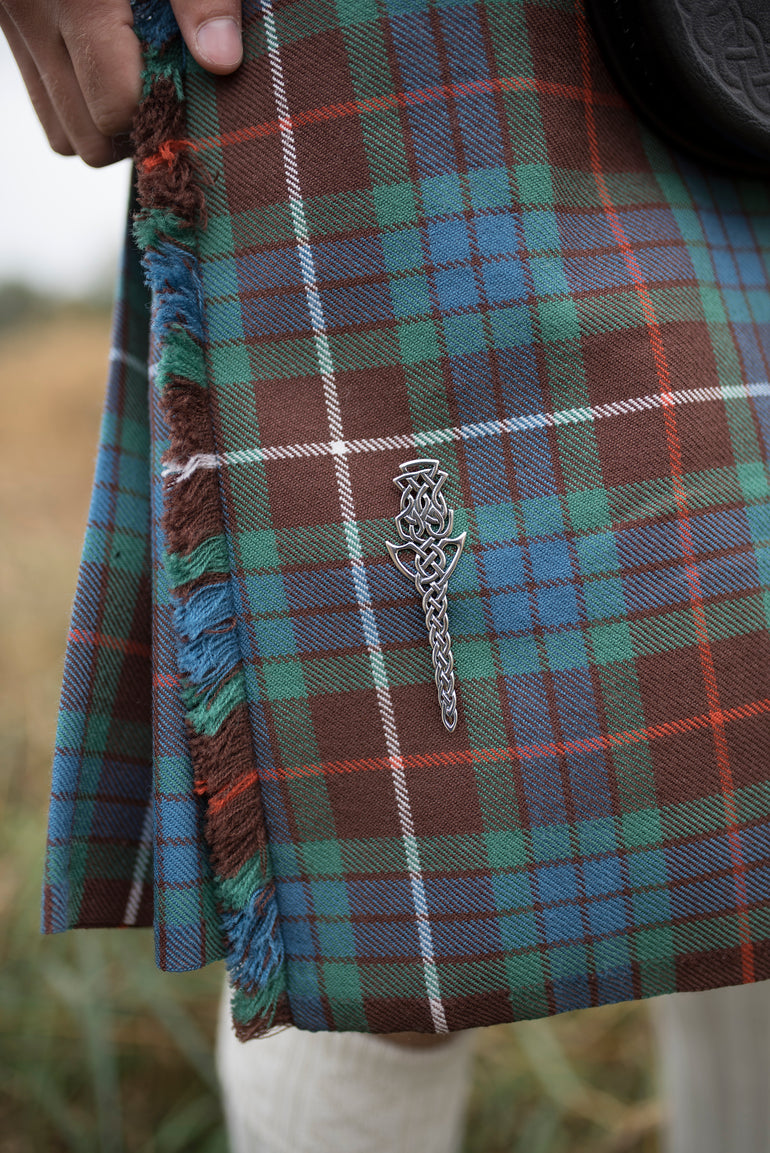 Scottish Thistle-Knot Kilt Pin in Sterling Silver – Walker Metalsmiths