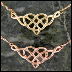 Heart Knot Necklace in 14K Gold – Walker Metalsmiths