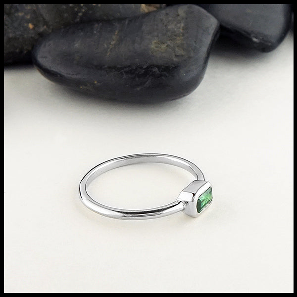 Tsavorite Stacking Ring | Walker Metalsmiths