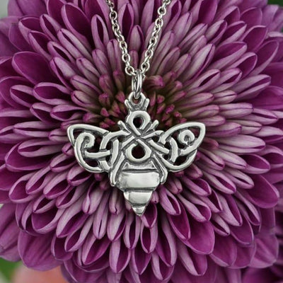 Celtic Bee Pendant in Sterling Silver | Knotwork Wings – Walker Metalsmiths